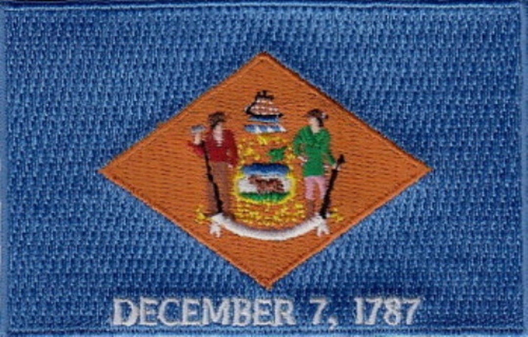10 Pcs Delaware USA State Flag Embroidered Patches 3.5"x2.25" Iron-on ...