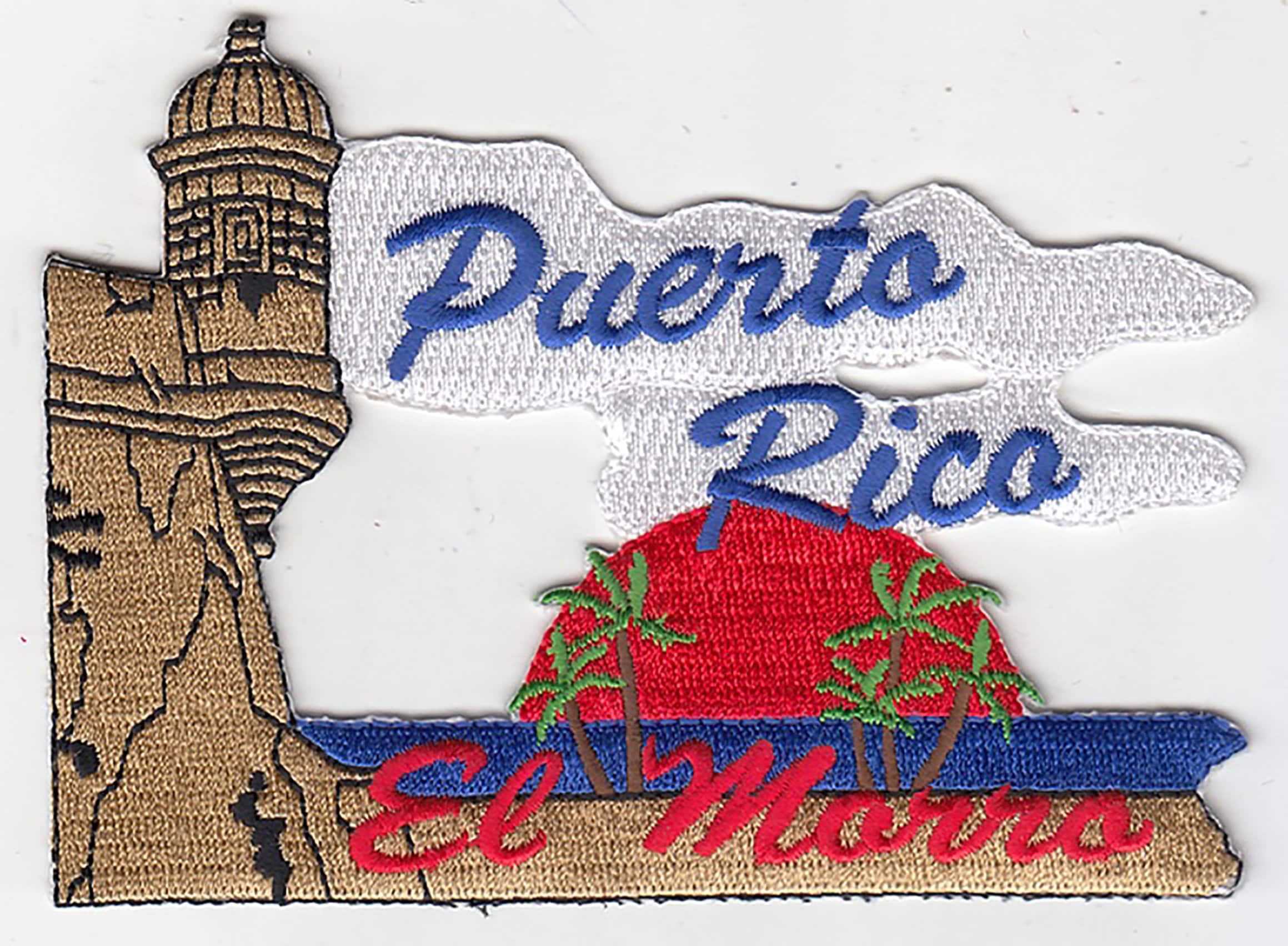 10 Pcs Puerto Rico / El Morro Embroidered Patches 3.75"x2.75" Iron-on ...