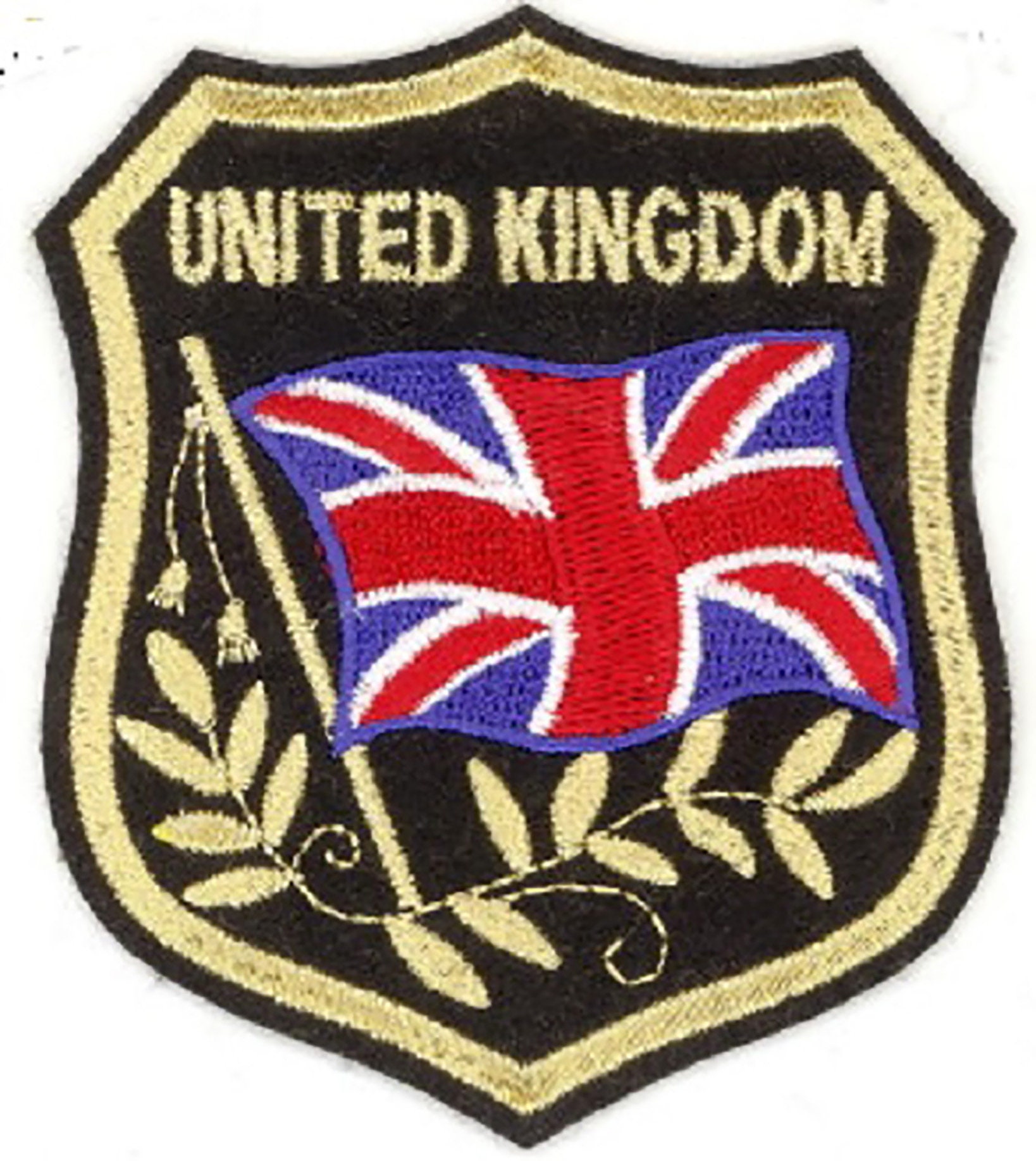10 Pcs UK United Kingdom Flag in Shield Embroidered Patches 3.25"x2.75 ...