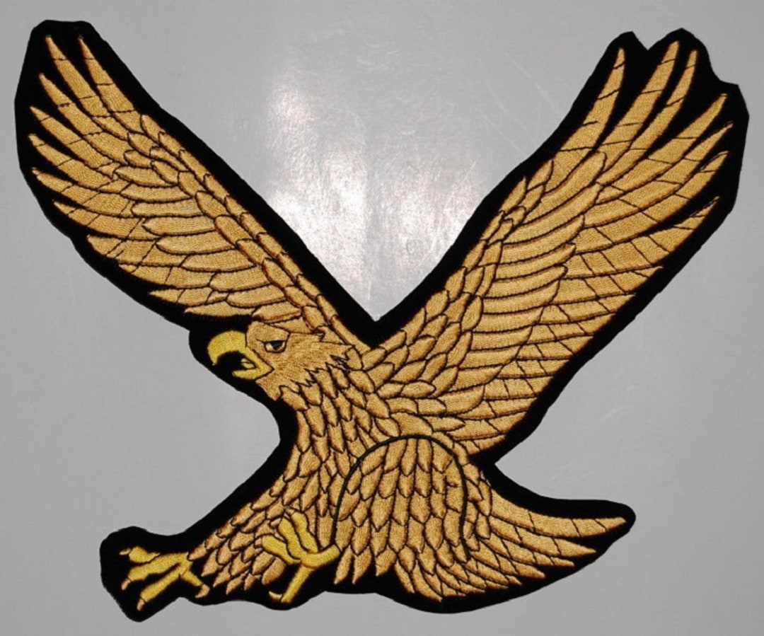 Large Golden Eagle Embroidered Patch 10"x8" Iron-on and Sew-on - Etsy