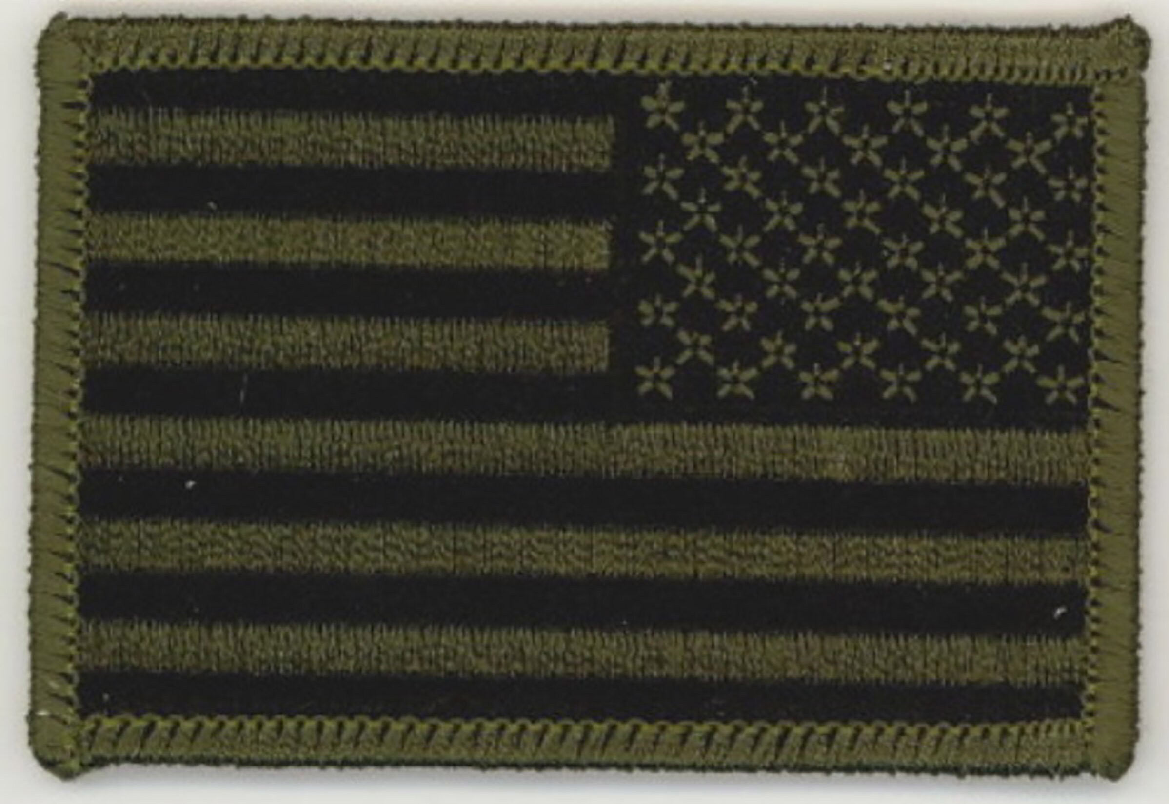 10 Pcs Reverse USA Army Flag black/green Embroidered Patches 3x2 Iron ...