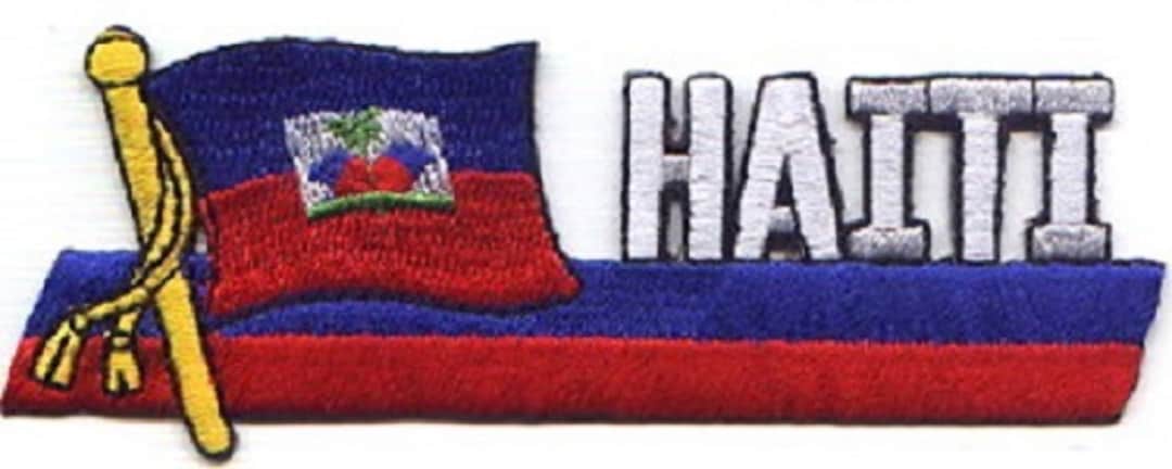 10 Pcs Haiti/flag Embroidered Patches 4.5"x1.75" Iron-on - Etsy