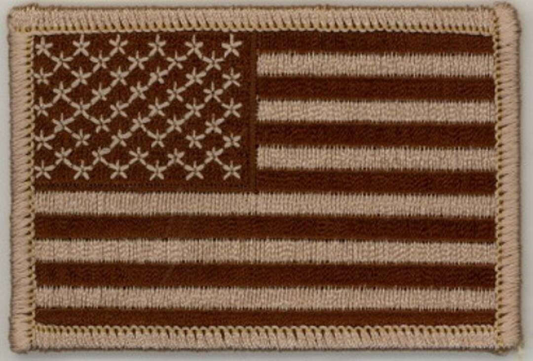 10 Pcs USA American Flag (tan) Embroidered Patches 3"x2" Iron-on - Etsy