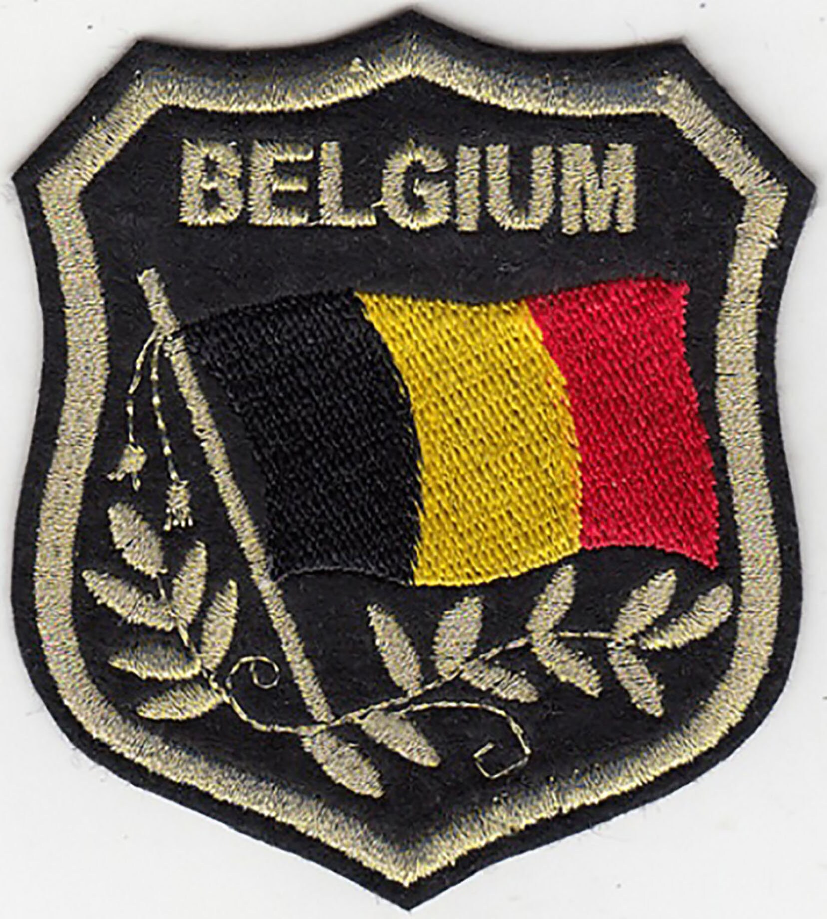 10 Pcs BELGIUM Flag in Shield Embroidered Patches 3.25"x2.75" Iron-on - Etsy