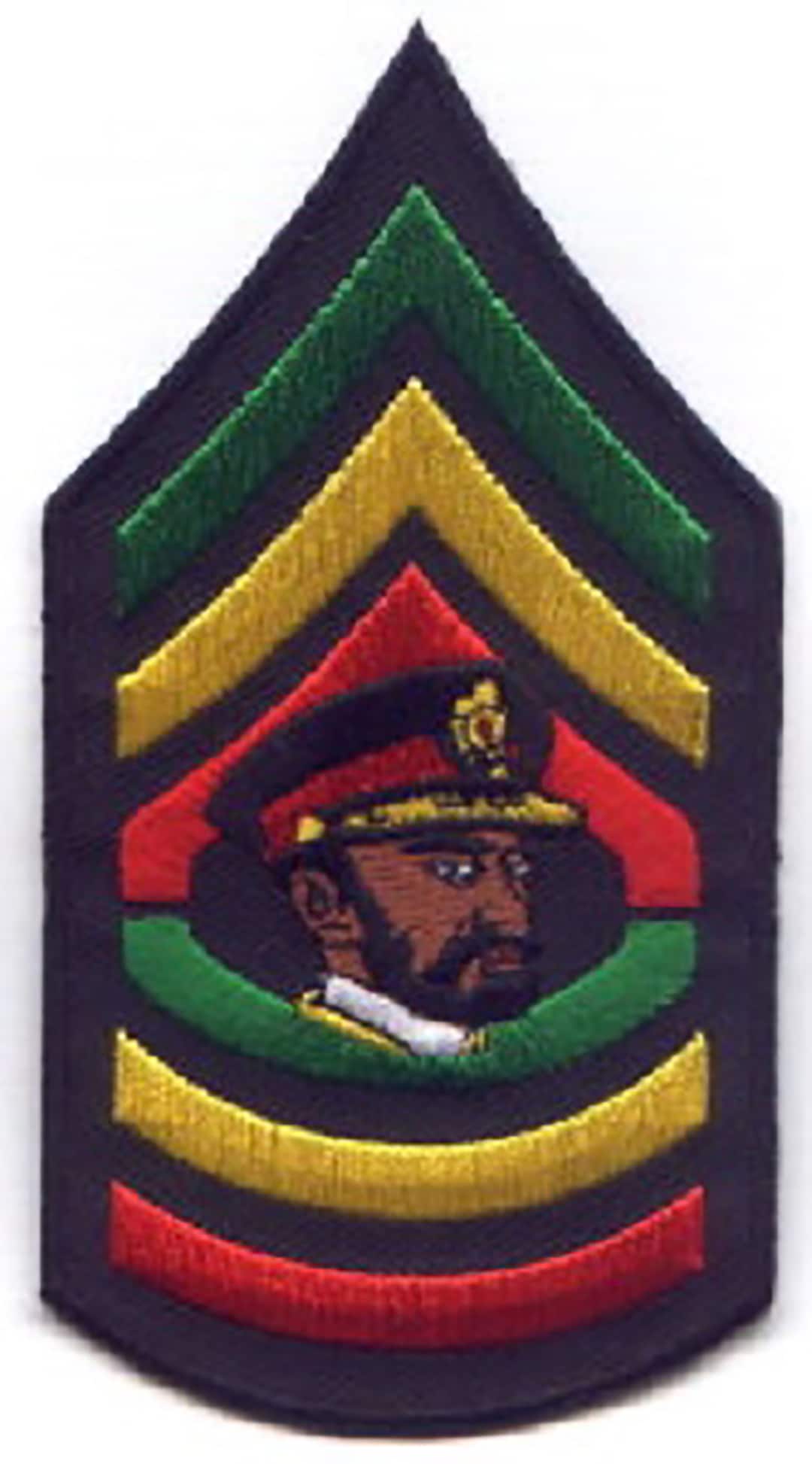 10 Pcs RASTA King in (GYR) Shoulder Embroidered Patches 2.5"x4.75" Iron ...
