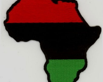 10 Pcs Rasta Africa Map black Embroidered Patches | Etsy