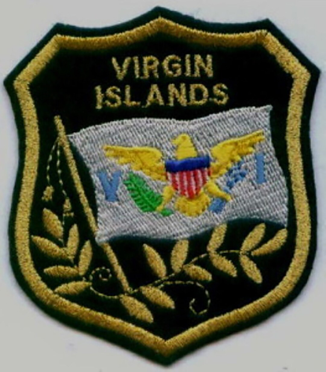 10 Pcs VIRGIN ISLAND Flag in Shield Embroidered Patches 3.25"x2.75 ...