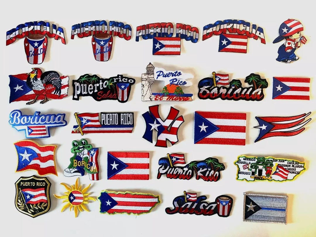 25 Pcs Puerto Rico Flag / Conga / Salsa Embroidered Patches Iron-on - Etsy
