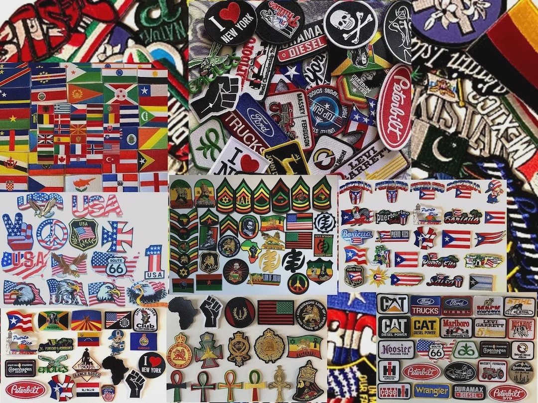 20 Pcs/lot Random Mix High Quality Sew-on Iron-on Embroidered Patches ...