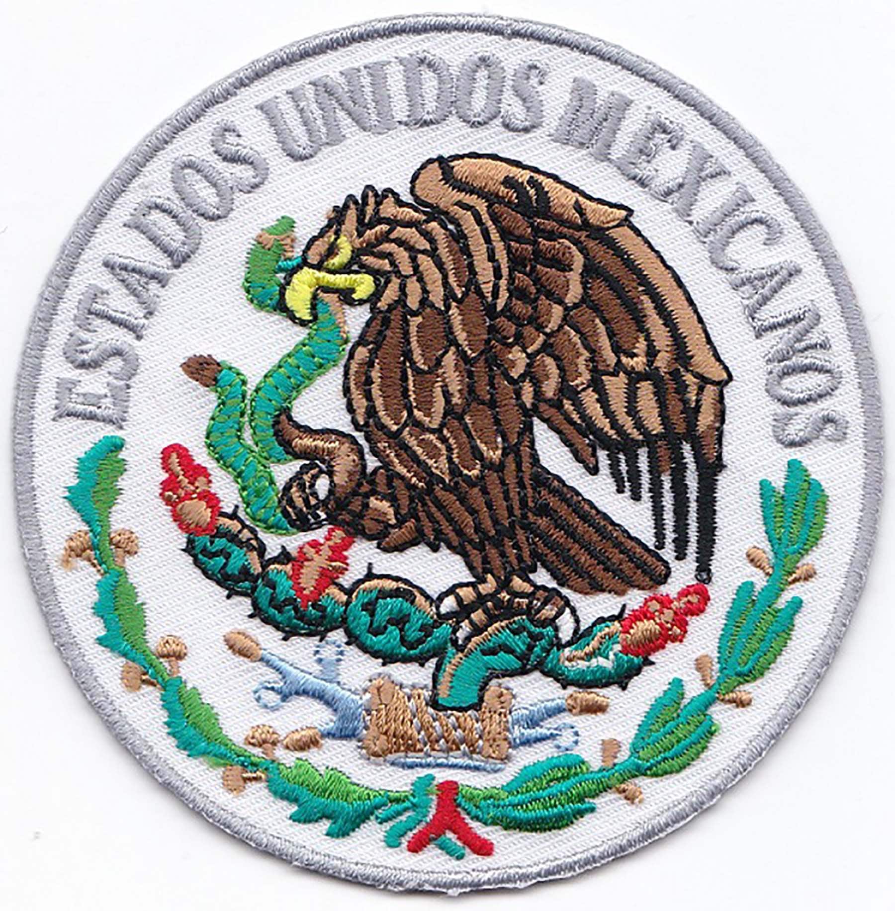 10 Pcs Mexico Flag Logo Embroidered Patches 3" Diameter Iron-on - Etsy