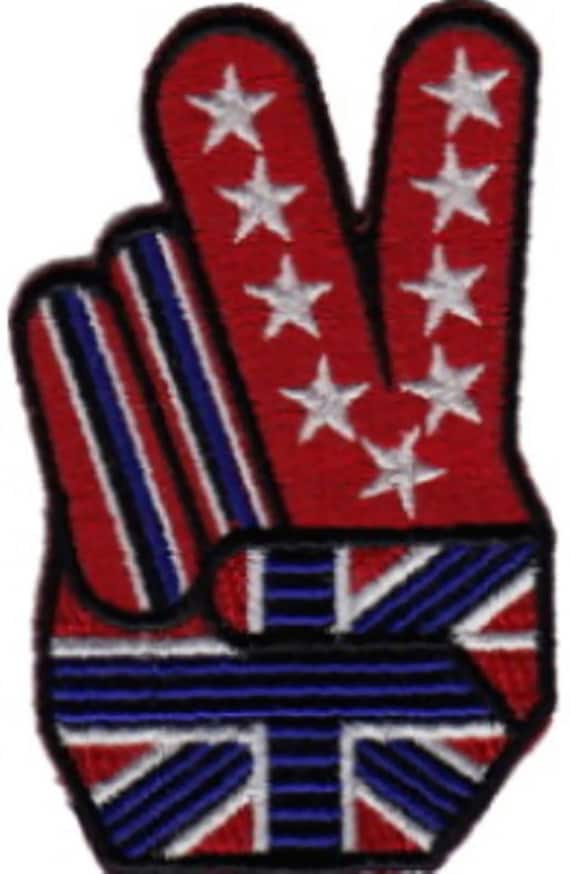 10 Pcs UK Peace Sign Embroidered Patches 3.5x2.5 | Etsy