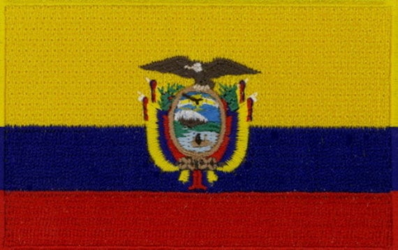 10 Pcs Ecuador Flag Embroidered Patches 3.5x2.25 | Etsy