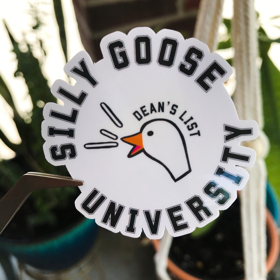 Silly Goose University Dean's List-sticker - Etsy