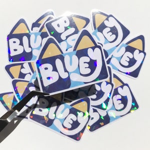 Bluey Sticker | Fan Art | Blue Heeler | Vinyl | Holographic | Water ...