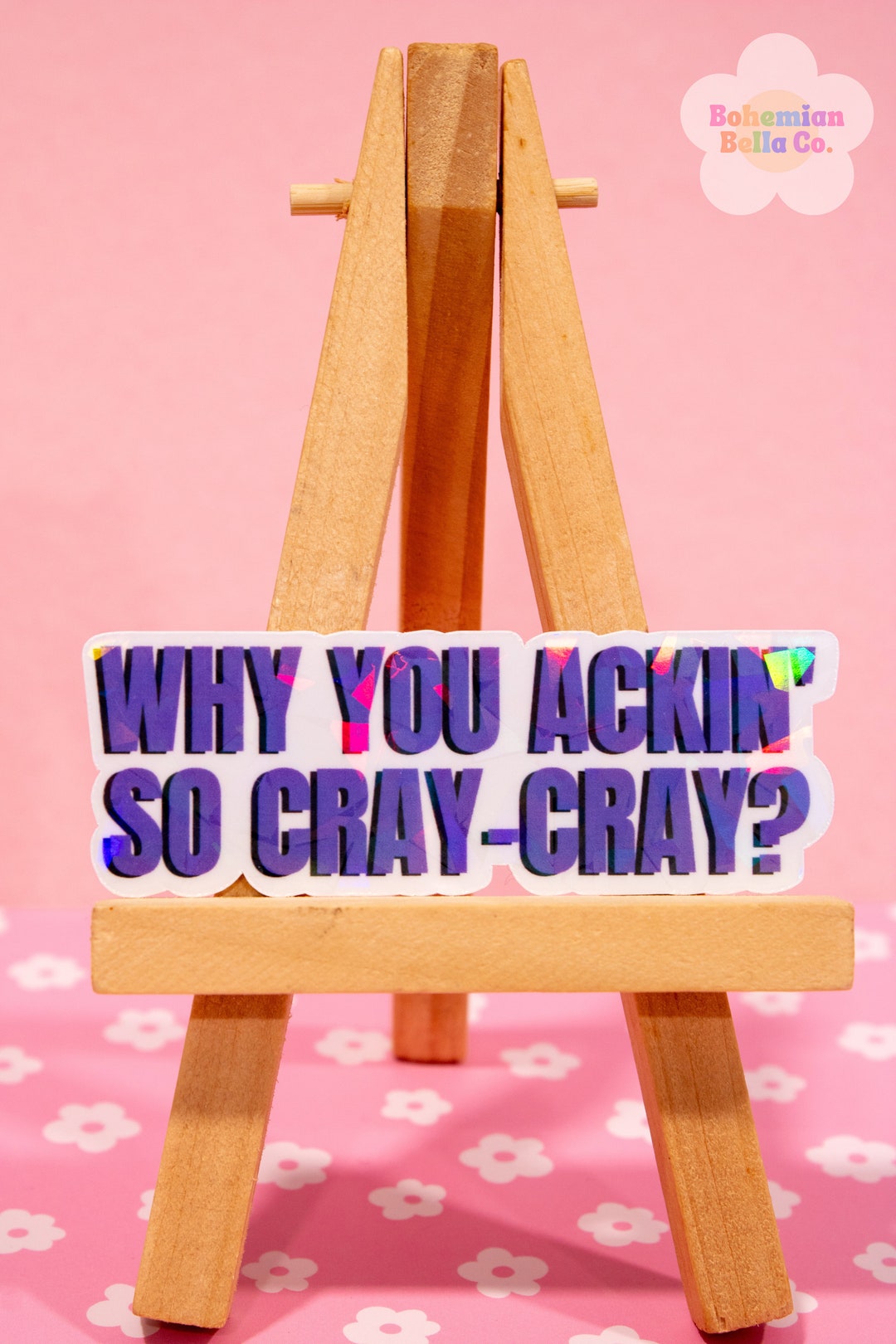 Cray-cray Sticker Gravity Falls Fan Art Vinyl Holographic Water ...
