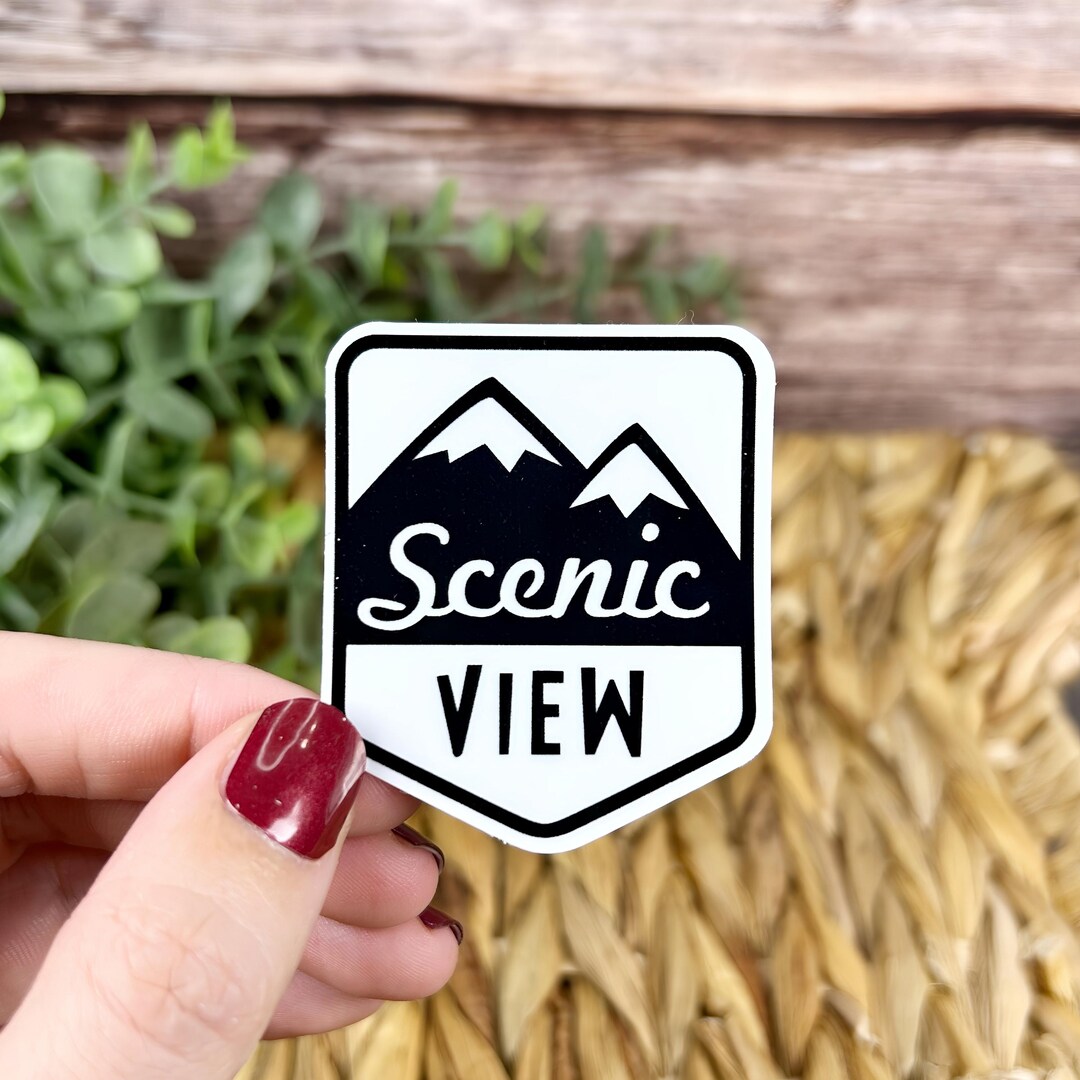Laminated Vinyl Sticker National Park Road Sign scenic View Mountain ...
