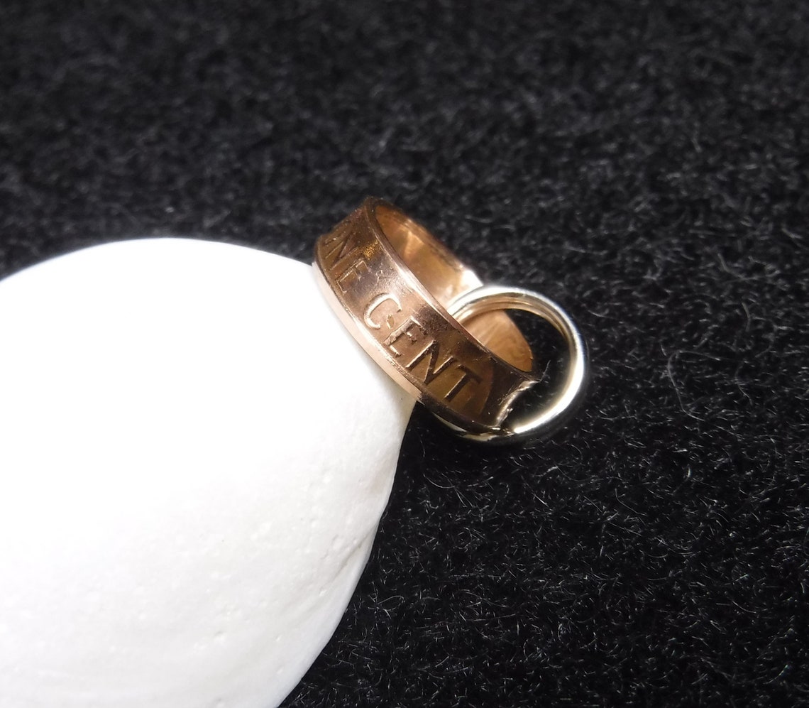 Real Copper Lucky Penny Coin Ring Charm. Perfect Lucky Charm - Etsy