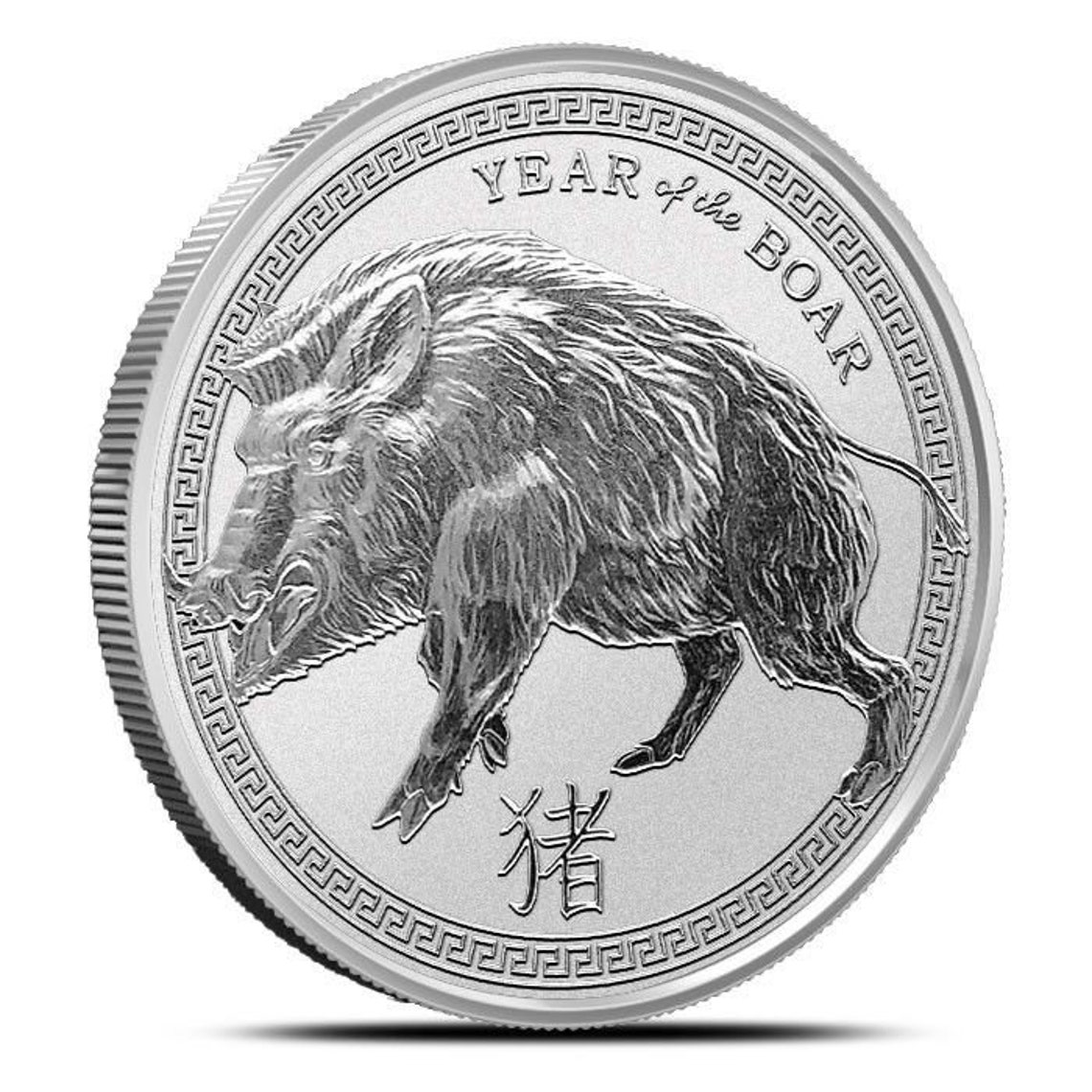 Magnificent! .999 Pure Silver Year of the Boar Coin Ring/wedding Band ...