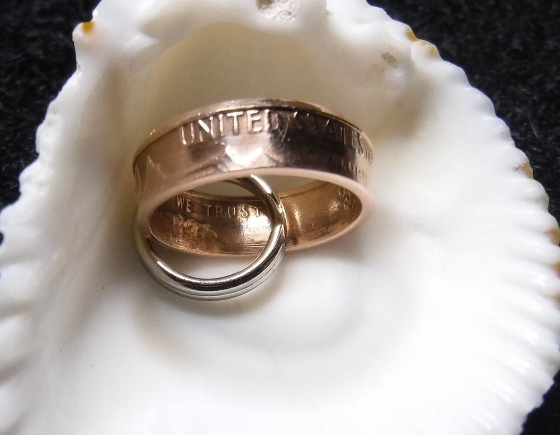 Real Copper Lucky Penny Coin Ring Charm. Perfect Lucky Charm - Etsy