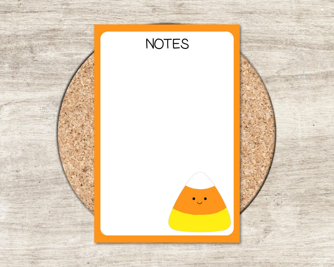 Candy Corn Notepad: 4x6 Inches, 20lb Paper, 50pt. Backing - Etsy