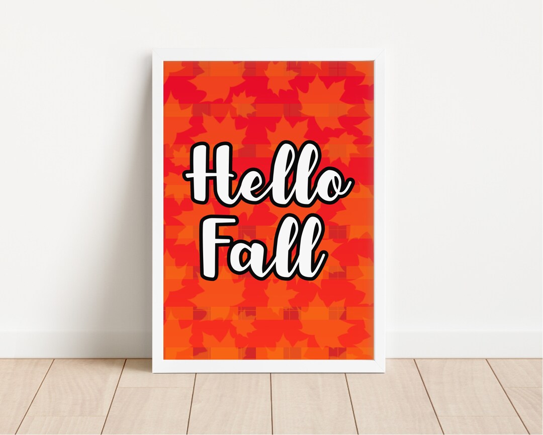Cute Fall Themed Art Print Fall Print Autumn Print Cute Fall Prints ...