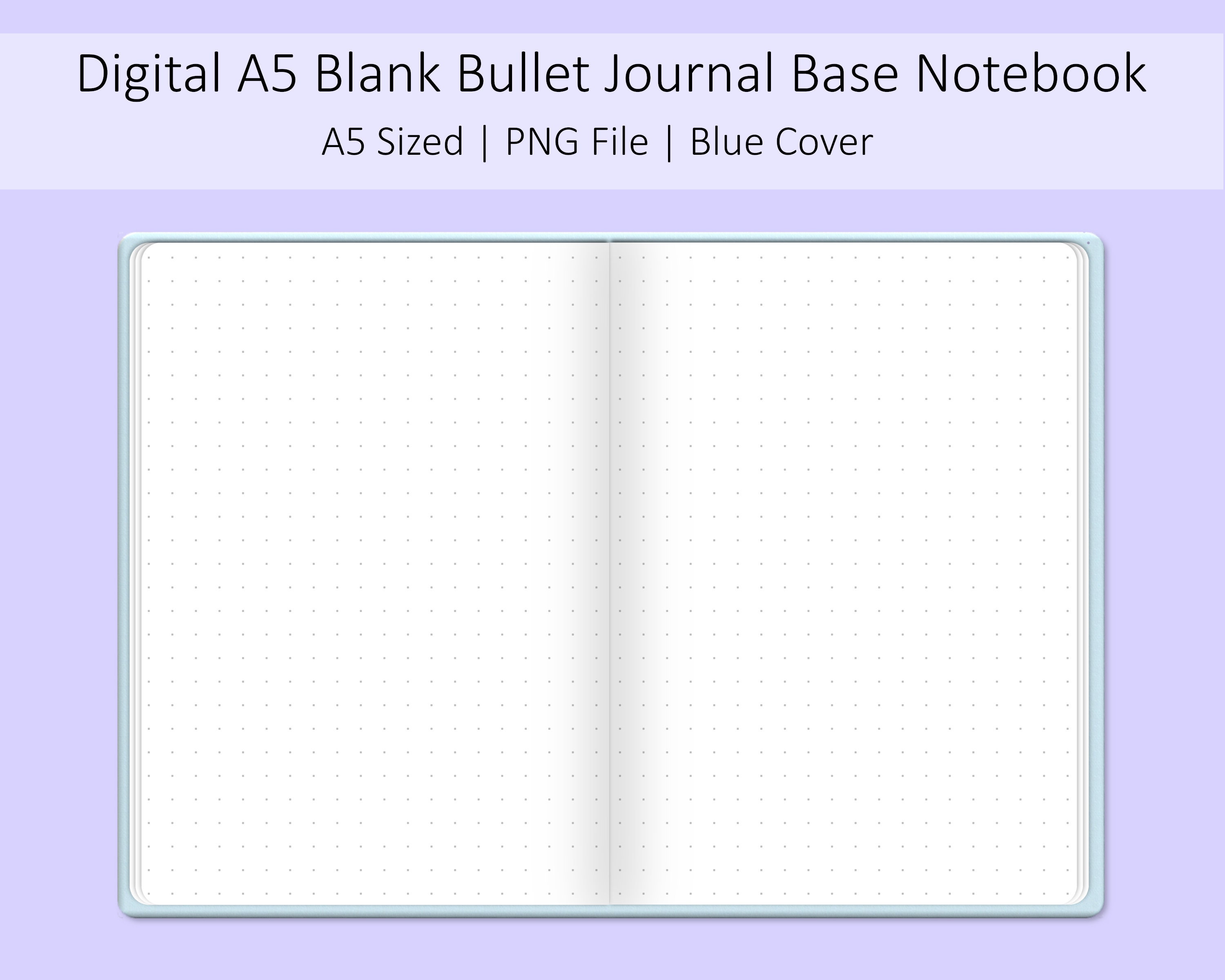 A5 Digital Bullet Journal Base Notebook Pastel Blue Cover - Etsy