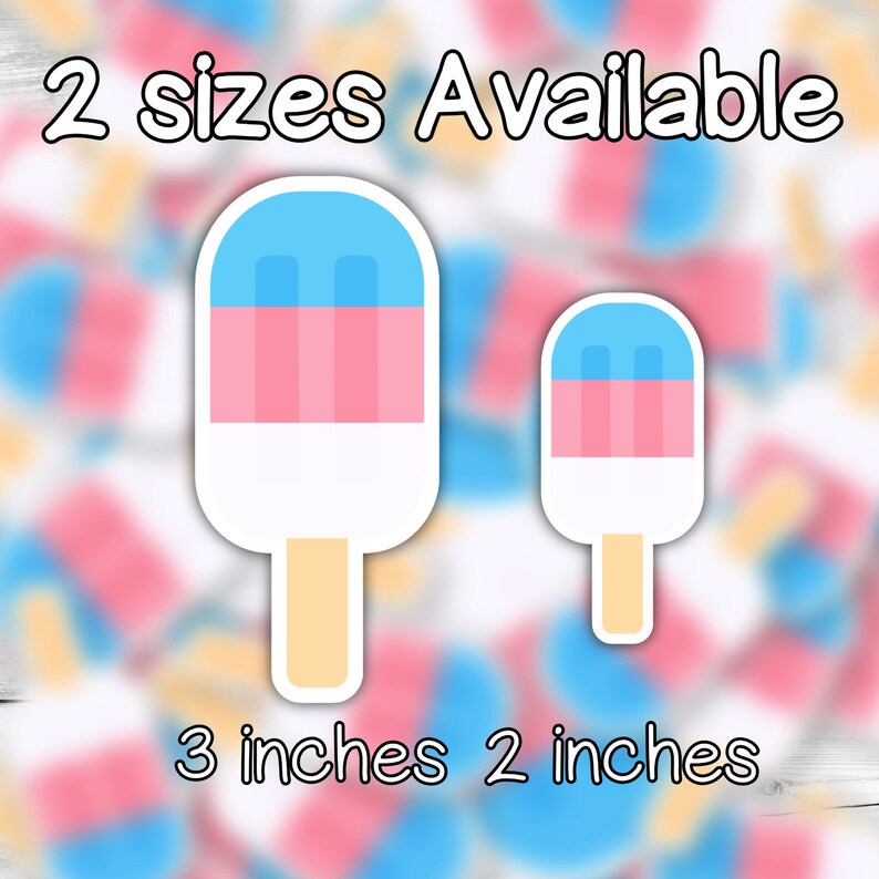 Transgender LGBTQ Popsicle Die Cut Weatherproof Vinyl Matte Sticker ...