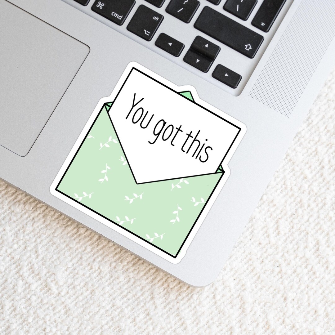 Pastel Green You Got This Positive Message Sticker - Envelope Sticker ...