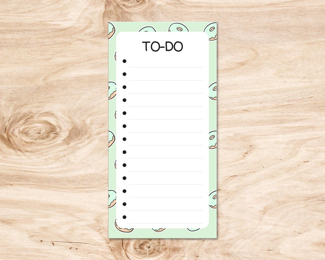 3x6 Inch Cute Pastel Donut Pattern List Notepad - To-do List - Cute ...