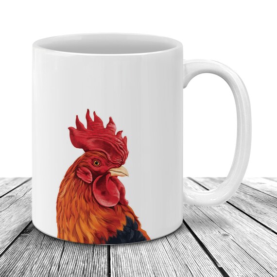 Rooster Chicken Coffee Drink Mug Portrait Ideal Gift for Pet | Etsy