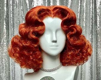 1950s Inspired Lace Front Wig in Style glam Made to Order Old Hollywood ...