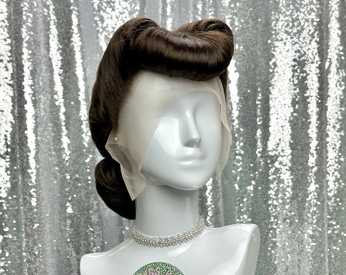 1940s Inspired Lace Front Wig in Style business Made to Order 1940 ...