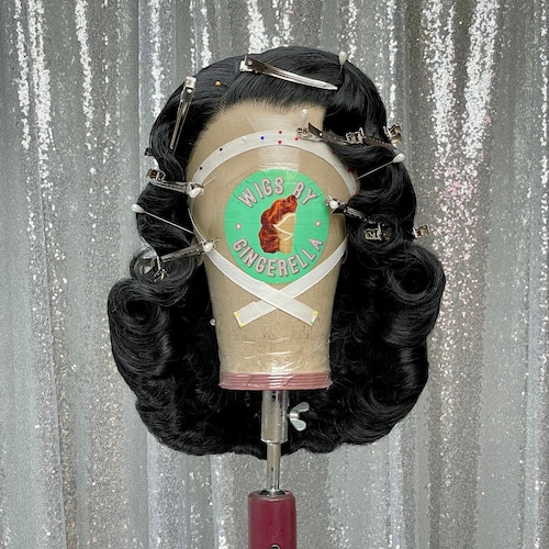 1950s Inspired Lace Front Wig in Style glam W/victory Roll - Etsy