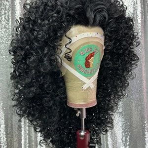 90s Inspired Lace Front Wig in Style believe Made to Order Big Curly ...