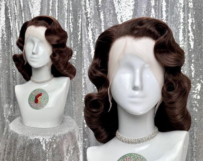 1950’s Inspired Lace Front Wig in Style “glam” - Made to Order - Old ...
