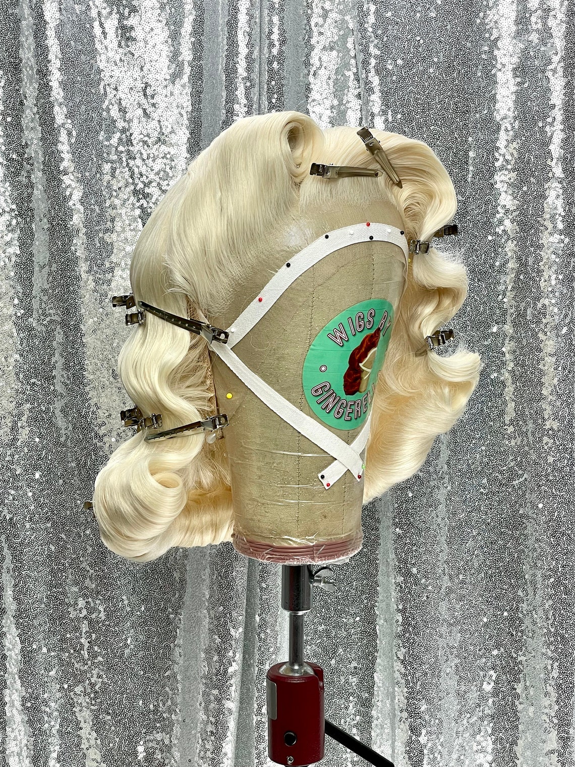 1950’s Inspired Lace Front Wig in Style “glam” W/victory Roll - Made to ...