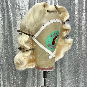 1950’s Inspired Lace Front Wig in Style “glam” W/victory Roll - Made to ...