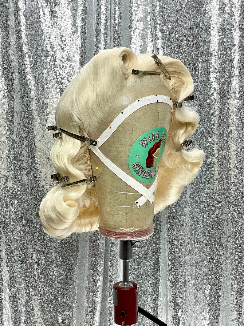 1950’s Inspired Lace Front Wig in Style “glam” W/victory Roll - Made to ...
