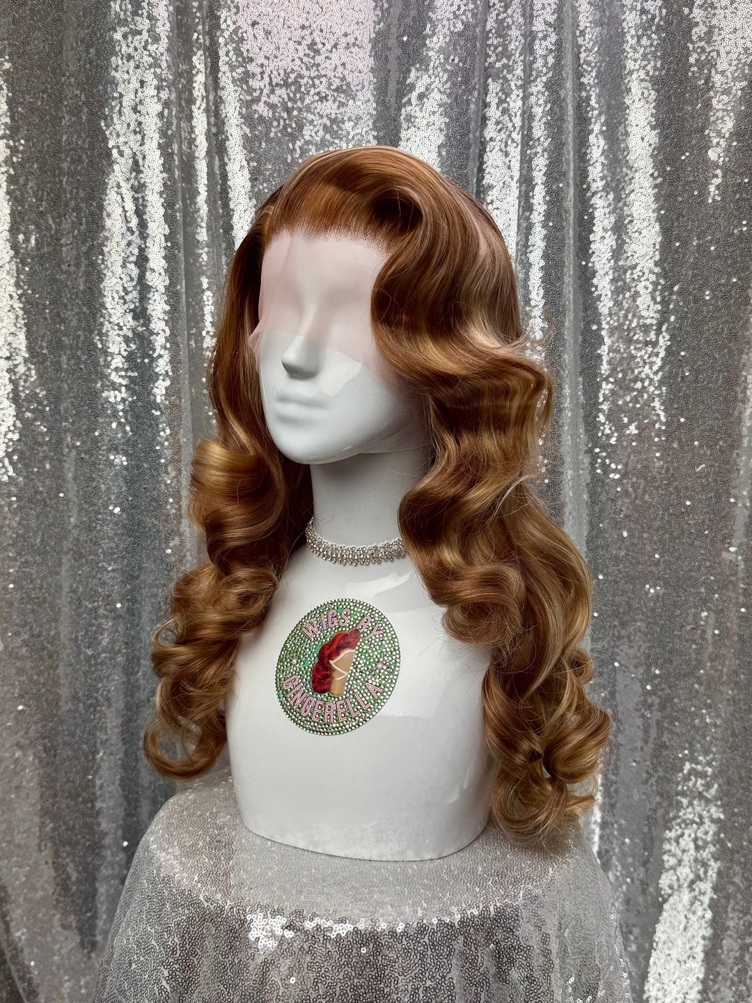 Custom Roller Set Lace Front Wig in Style "red Carpet" - Curly Wavy Big ...