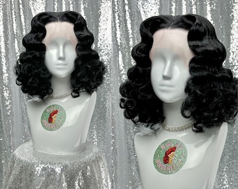 1940’s Inspired Lace Front Wig in Style “noir” XL - Made to Order ...