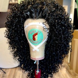 90s Inspired Lace Front Wig in Style believe Made to Order Big Curly ...