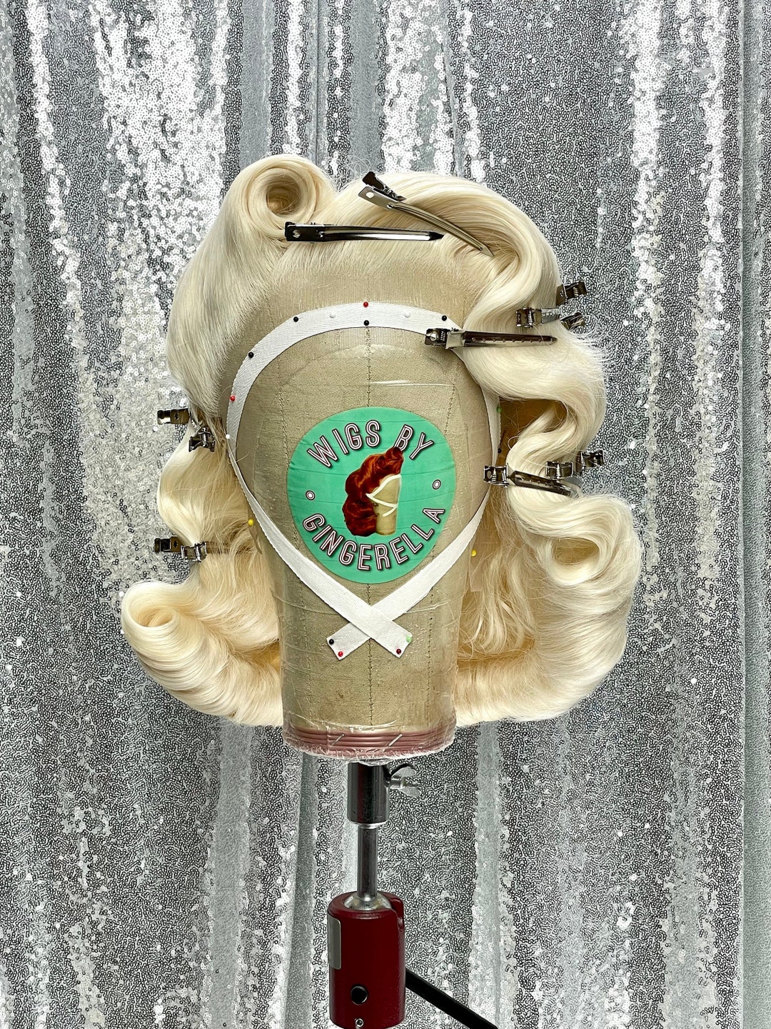 1950’s Inspired Lace Front Wig in Style “glam” W/victory Roll - Made to ...