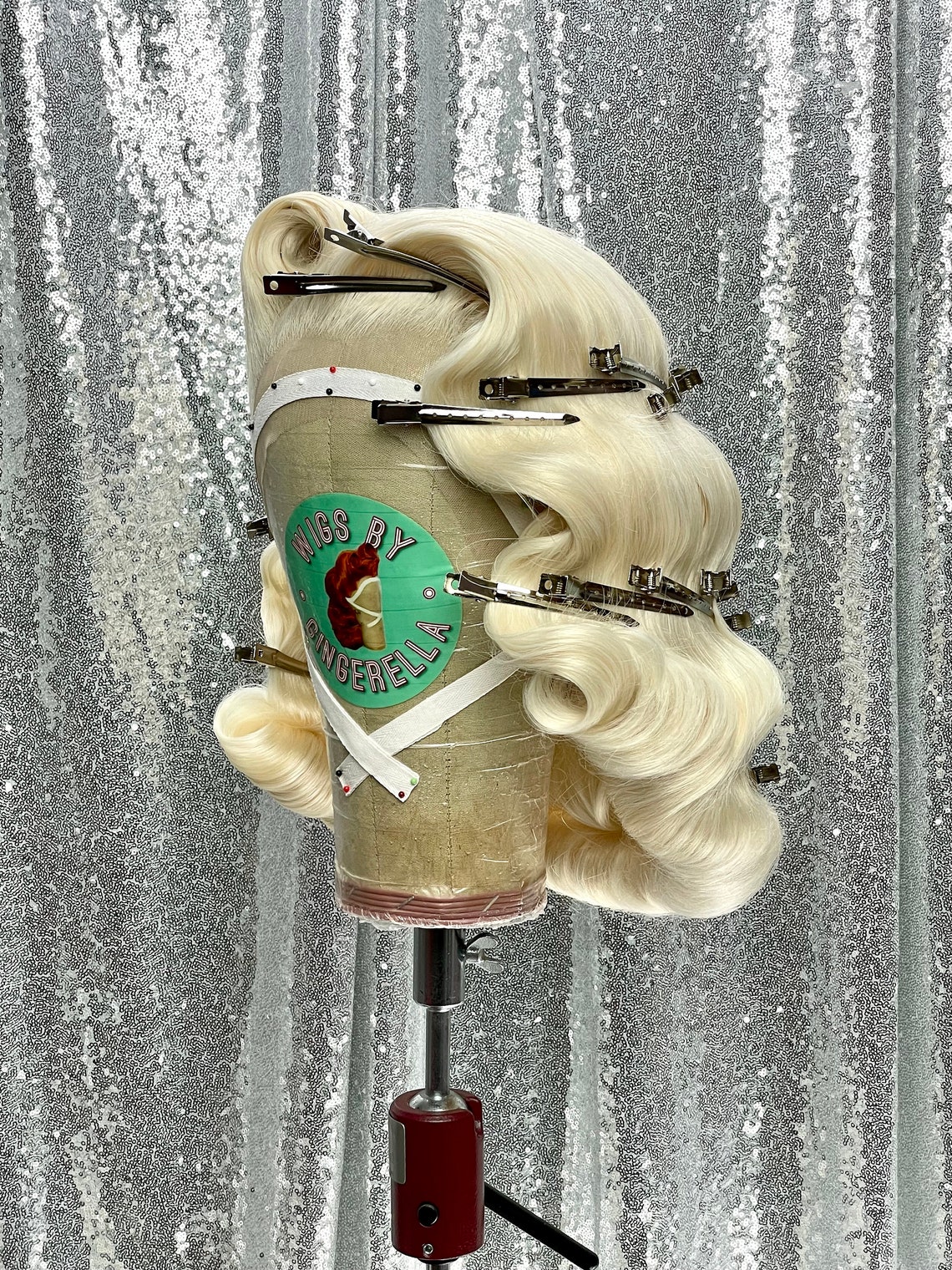 1950’s Inspired Lace Front Wig in Style “glam” W/victory Roll - Made to ...