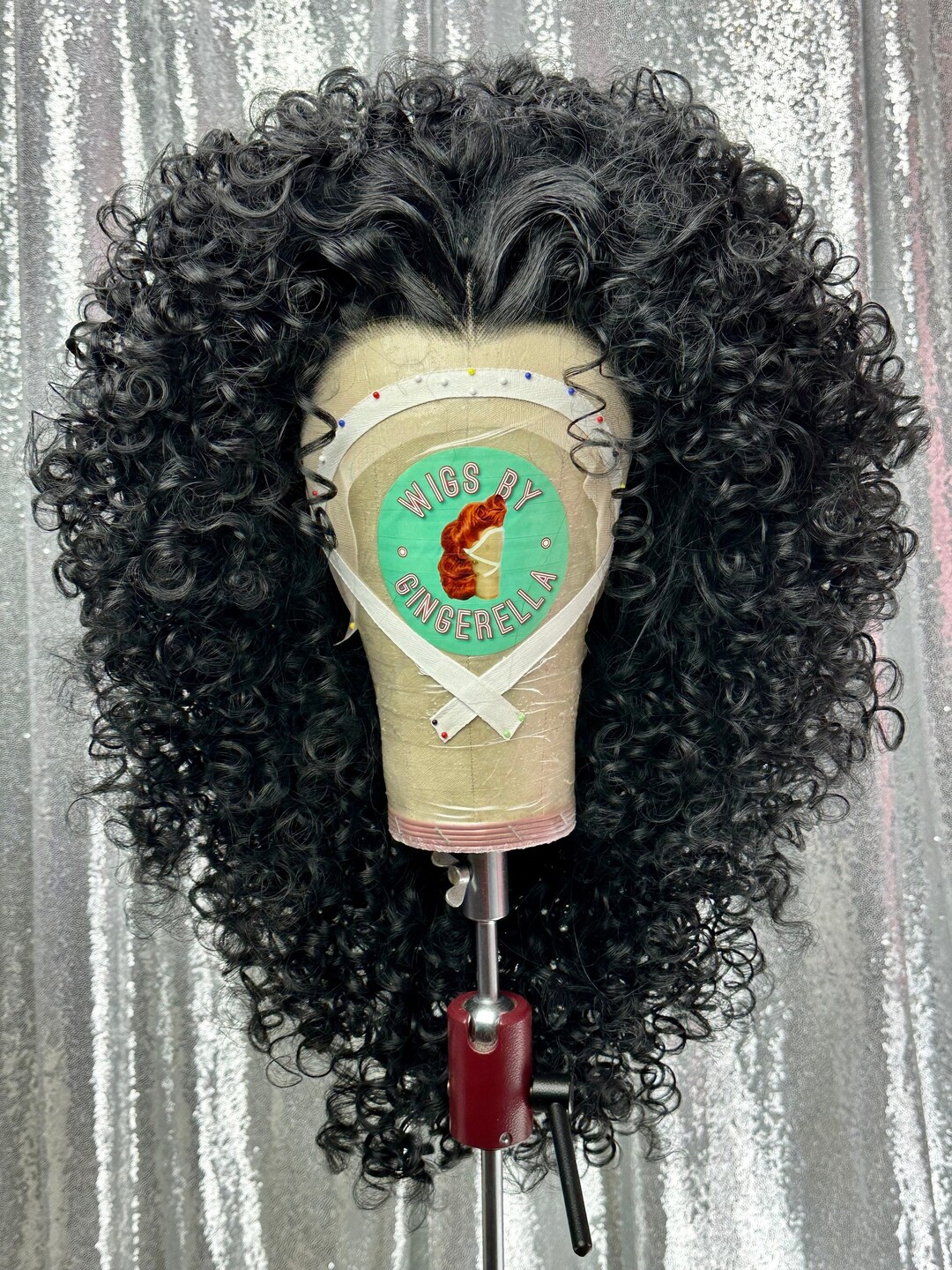90s Inspired Lace Front Wig in Style believe Made to Order Big Curly ...