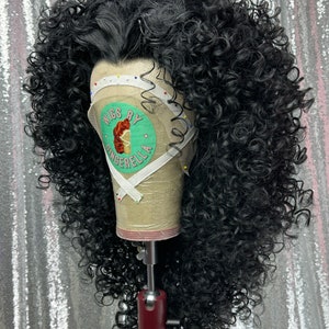 90s Inspired Lace Front Wig in Style believe Made to Order Big Curly ...