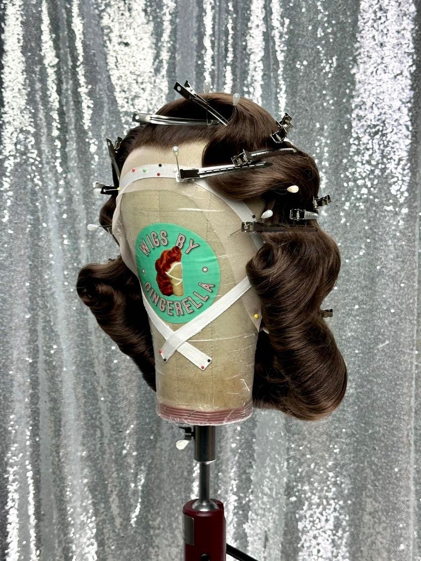 1950’s Inspired Lace Front Wig in Style “glam” - Made to Order - Old ...