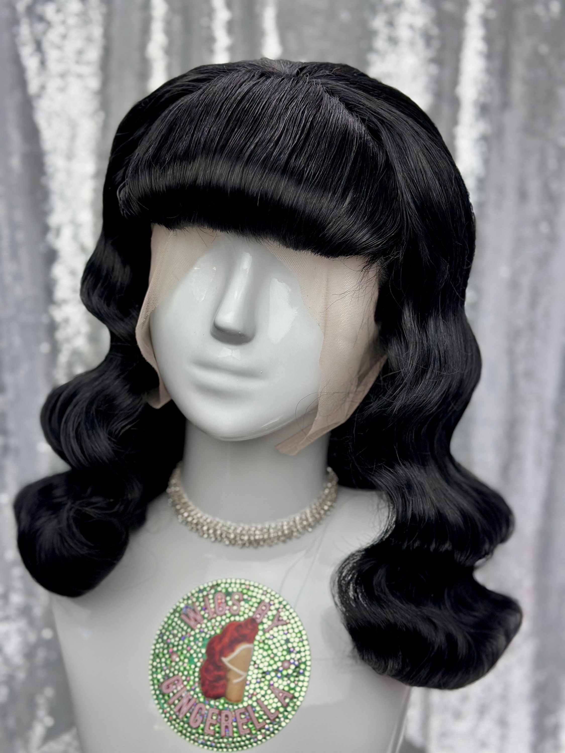 1950’s Inspired Lace Front Wig in Style “pin Up” - Made to Order - Old ...