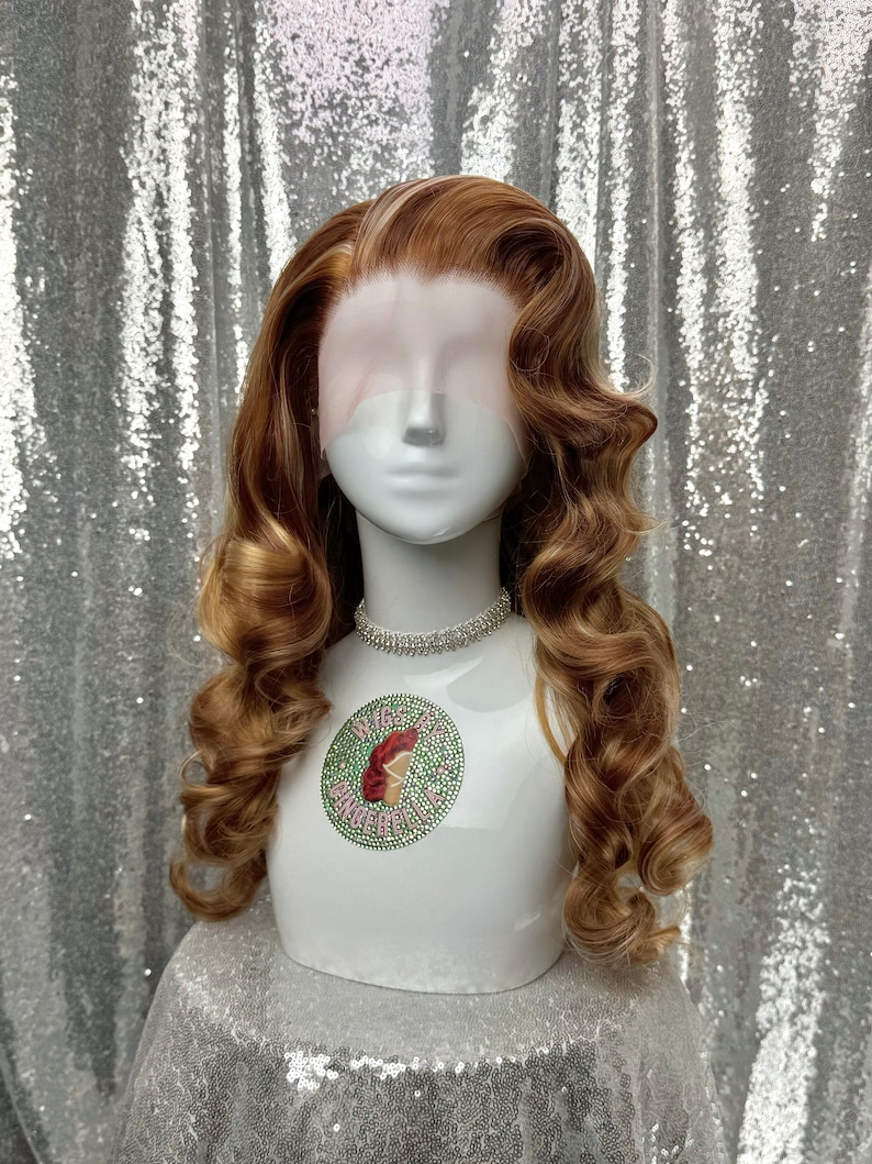 Custom Roller Set Lace Front Wig in Style "red Carpet" - Curly Wavy Big ...