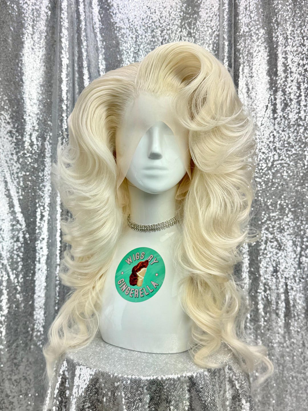 Custom Roller Set Lace Front Wig in Style "blow Out" - Curly Wavy Big ...