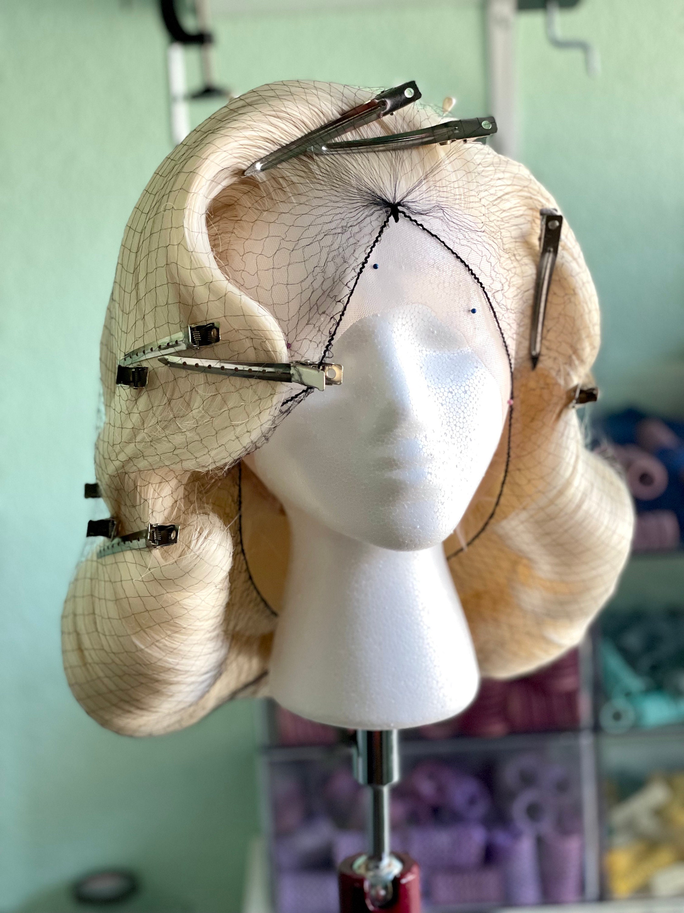 1950's Inspired Lace Front Wig in Style “peony” - Made to Order - 50's ...
